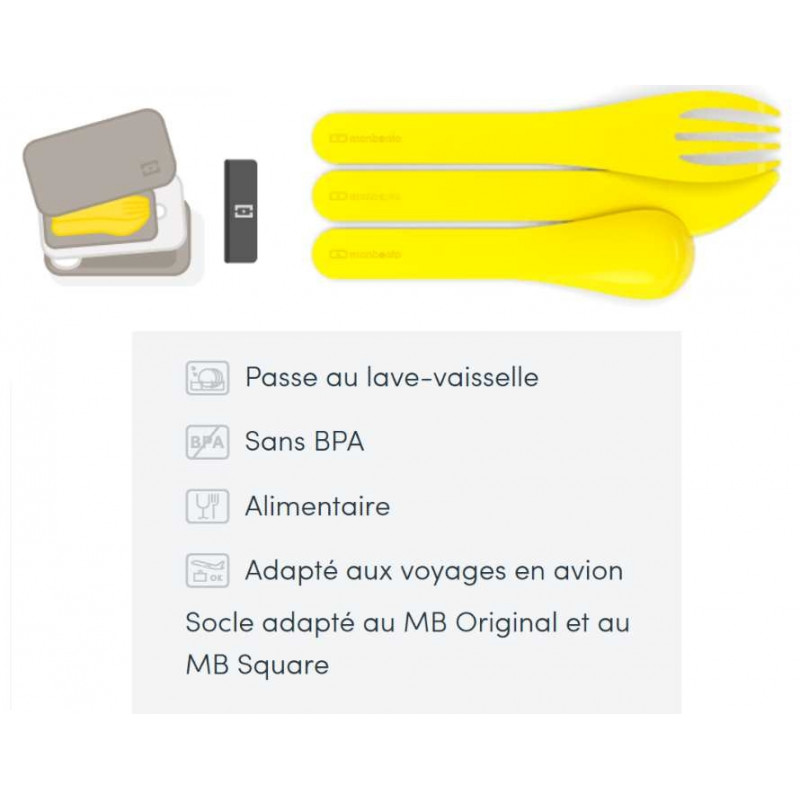 3 couverts pour boîte repas Monbento - Lunch box écologique