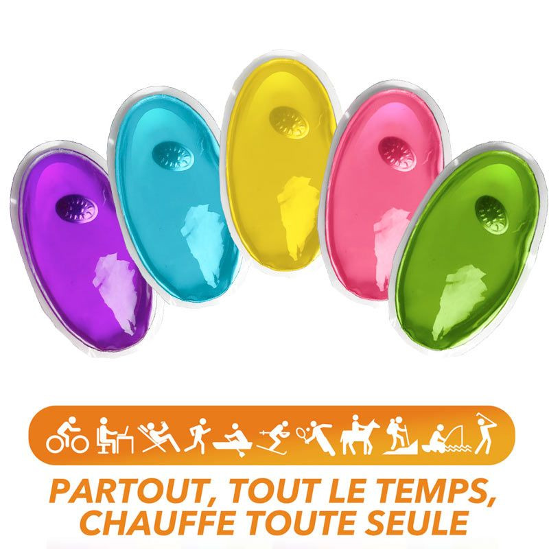 Chaufferette nomade marque La Bouillotte Magique, chauffe-mains ski