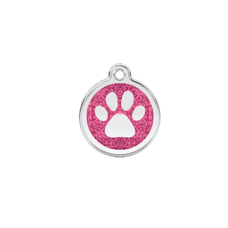 Médaillon avec paillettes pour chien, gravure 100% personnalisable